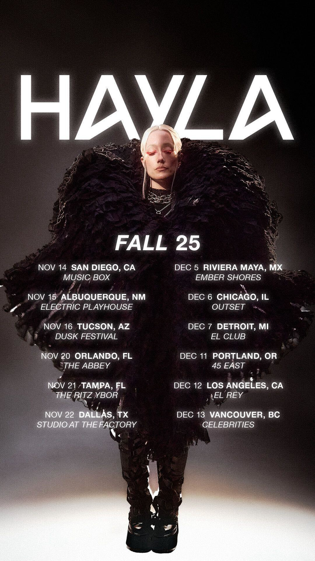 Singer & Songwriter HAYLA Returns To North America This Fall For New ...